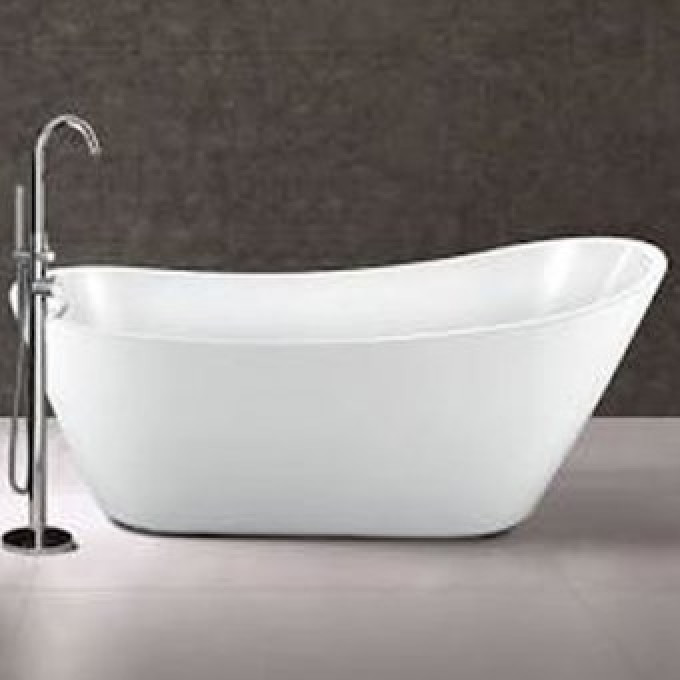Synergy Arruba 1660 x 740mm Freestanding Bath Matt White | The Bathroom ...