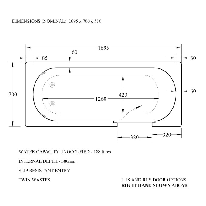 Bathe Easy Cascade Walk In Bath | The Bathroom and Tile Centre in ...