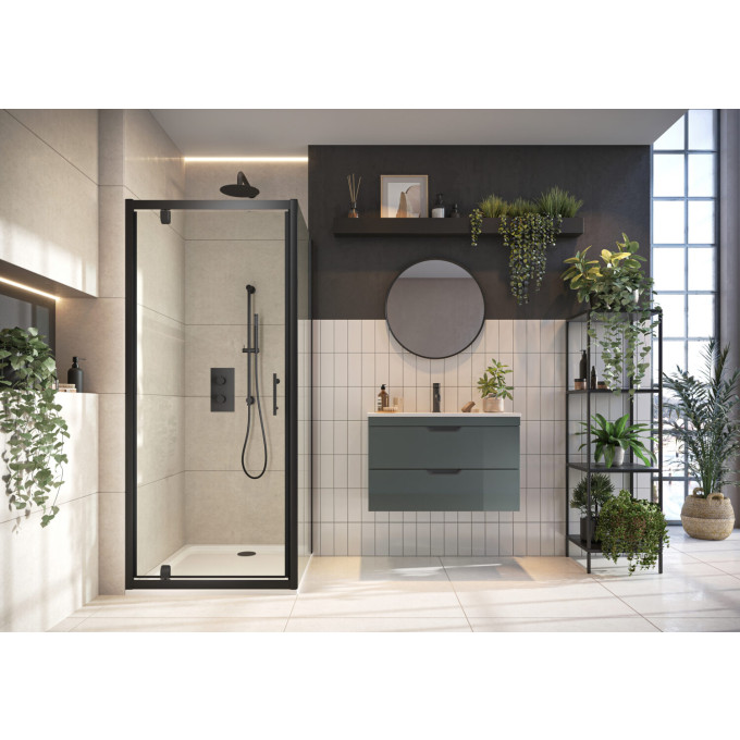 Black Enclosure Side Panel Door | The Bathroom and Tile Centre in ...